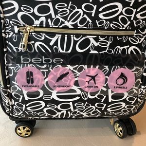 bebe | Bags | Bebe Monogram Carry On Travel Suitcase | Poshmark